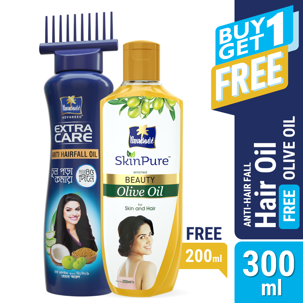 Parachute Hair Oil Anti Hairfall Oil Extra Care 300ml (Root Applier ...